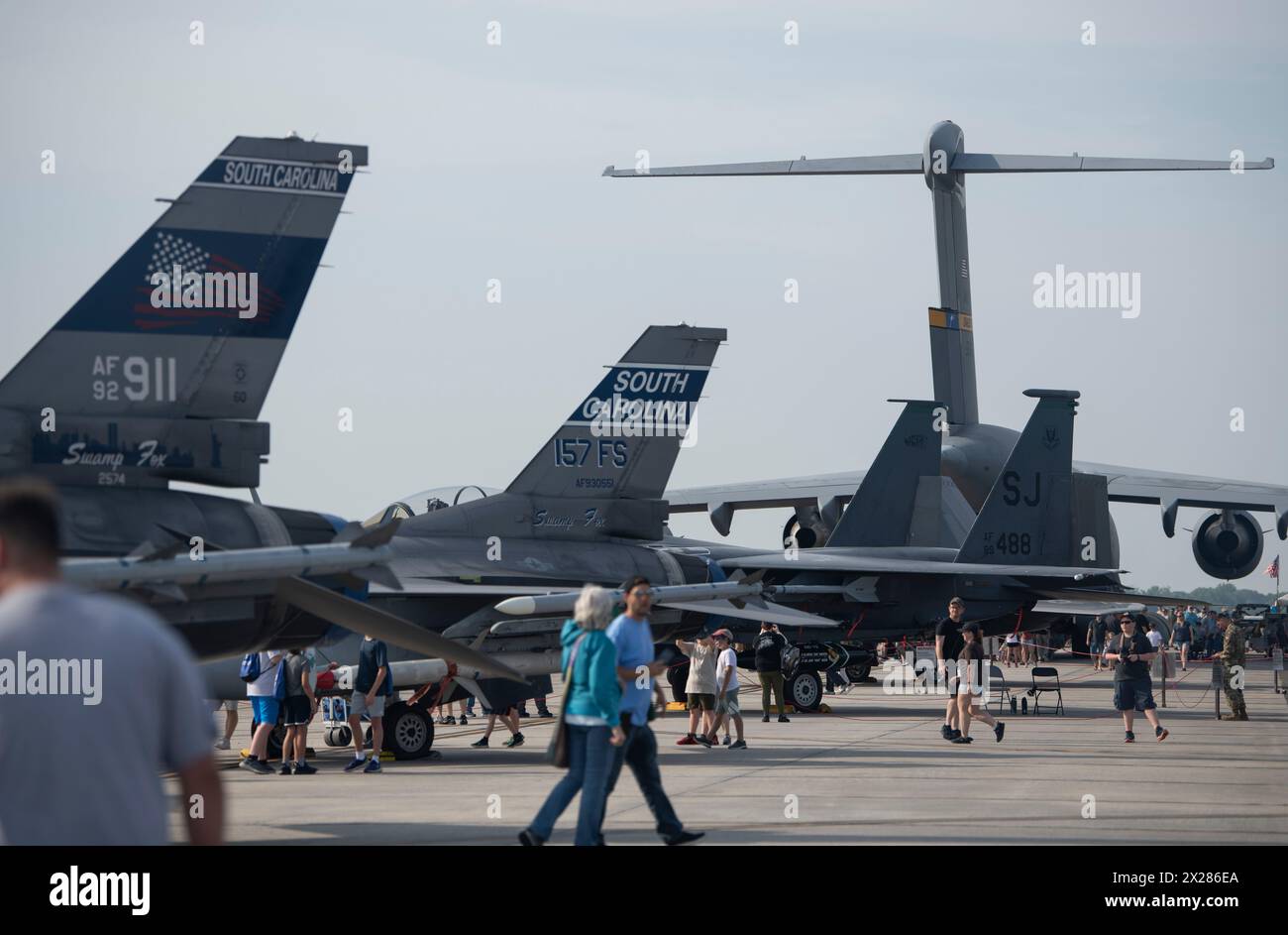 Charleston Airshow attendees tour static displays at Joint Base ...