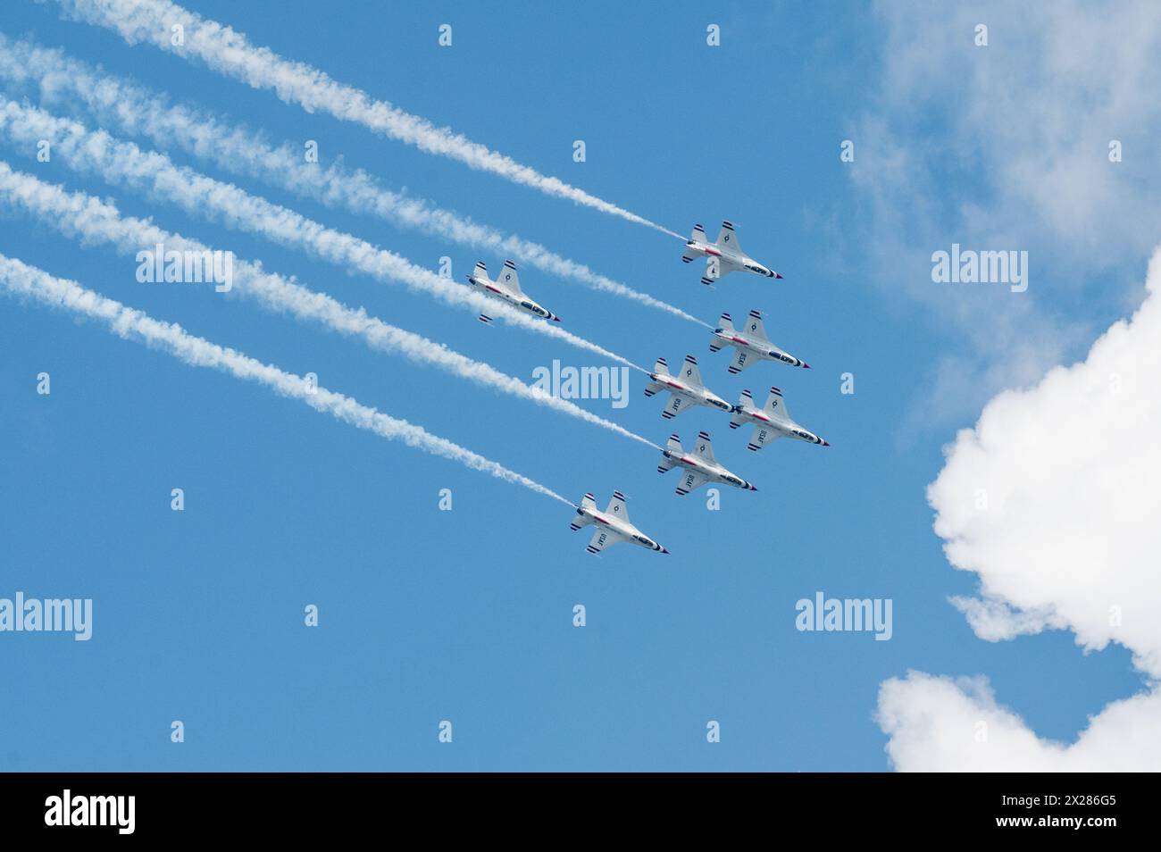 Seven United States Air Force Air Demonstration Team "Thunderbirds" F ...