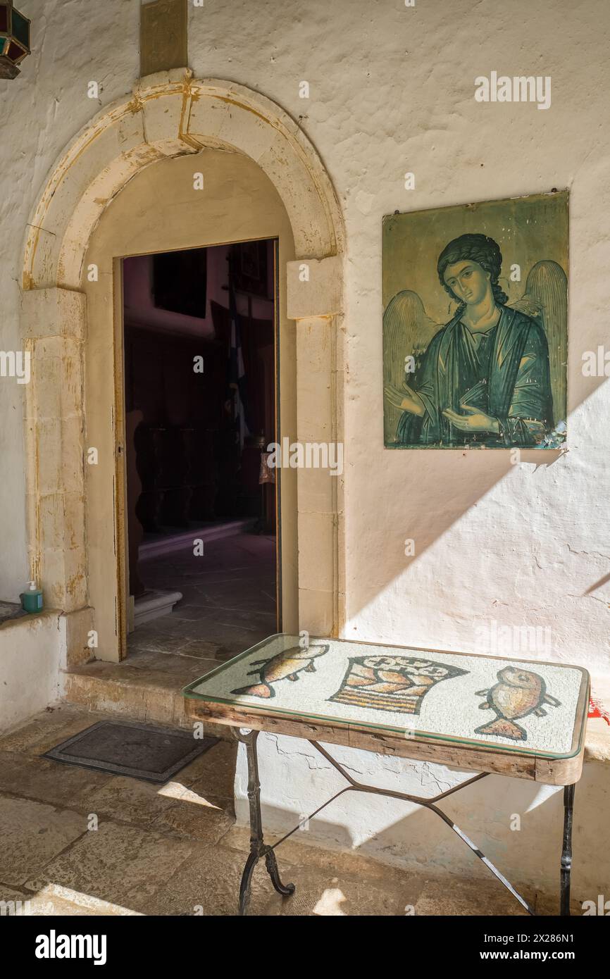 Greek Orthodox Virgin Anafonitria Monastery on Zakynthos island, Greece ...