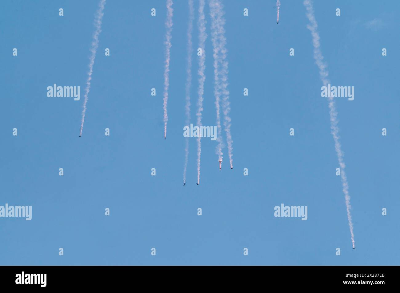 United States Air Force Academy Wings of Blue members and the Col ...