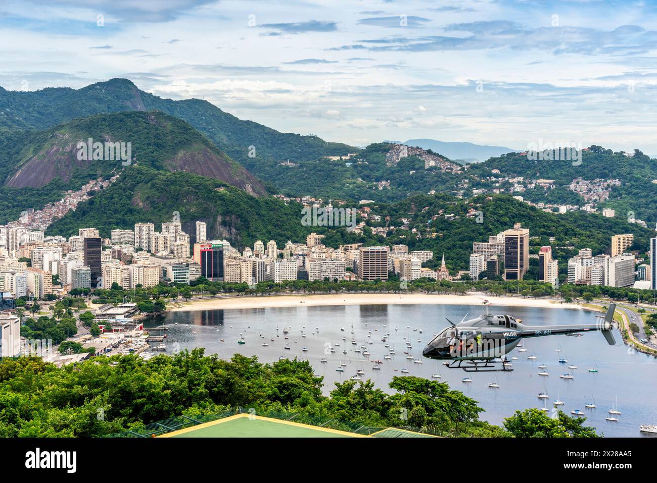 Tourists/Visitors Take A Helicopter Ride To See Christ The Redeemer ...