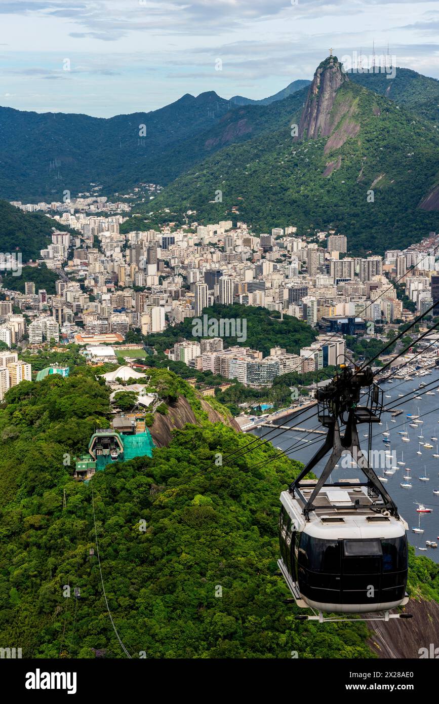 An Aerial View of The City of Rio de Janeiro from Sugarloaf Mountain ...