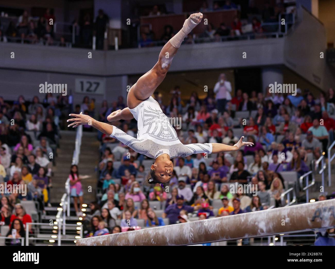 Fort Worth, TX, USA. 20th Apr, 2024. LSU's Haleigh Bryant competes on ...