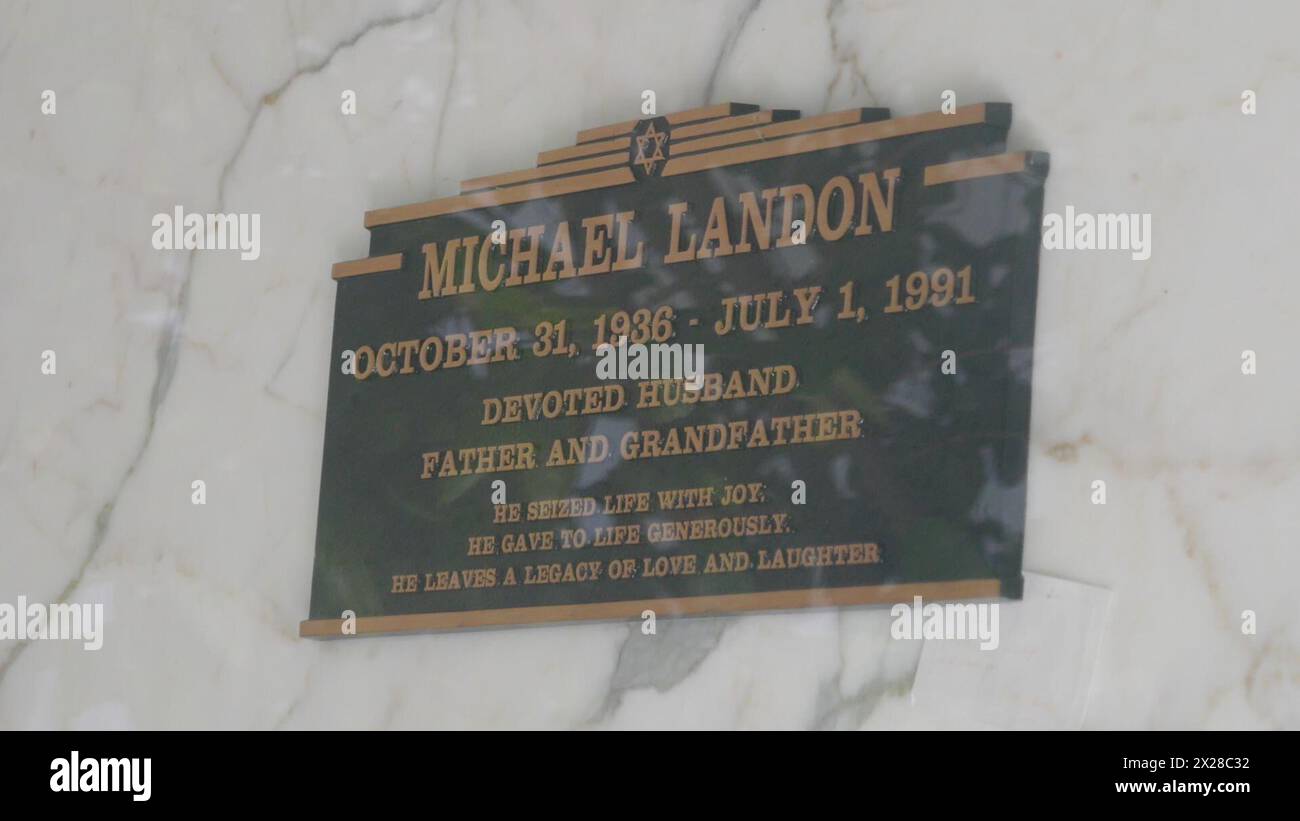 Culver City, California, USA 18th April 2024 Actor Michael Landon Grave ...