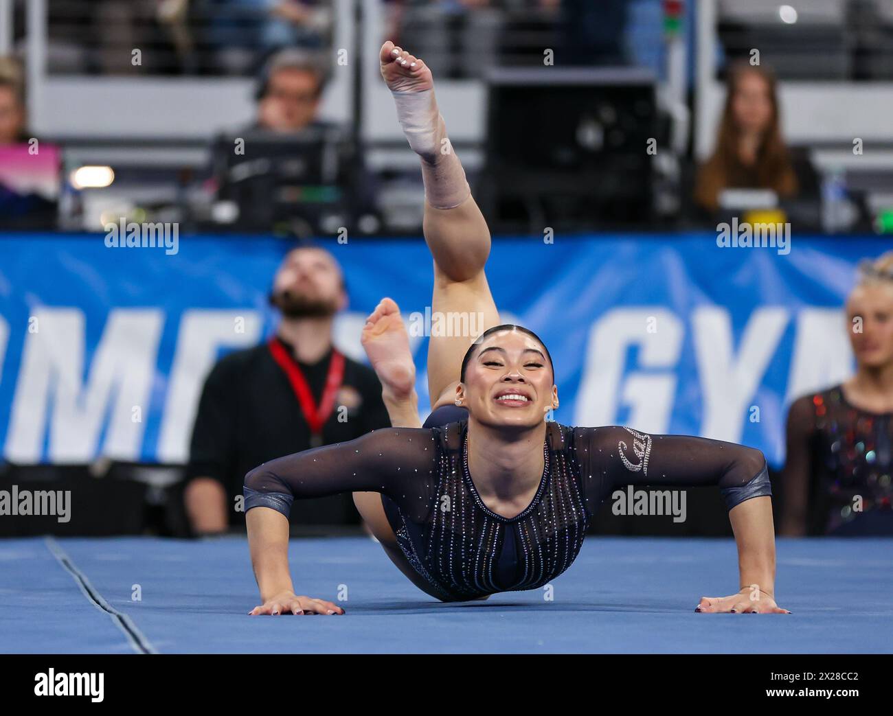 Fort Worth, TX, USA. 20th Apr, 2024. Cal's Mya Lauzon competes on the ...