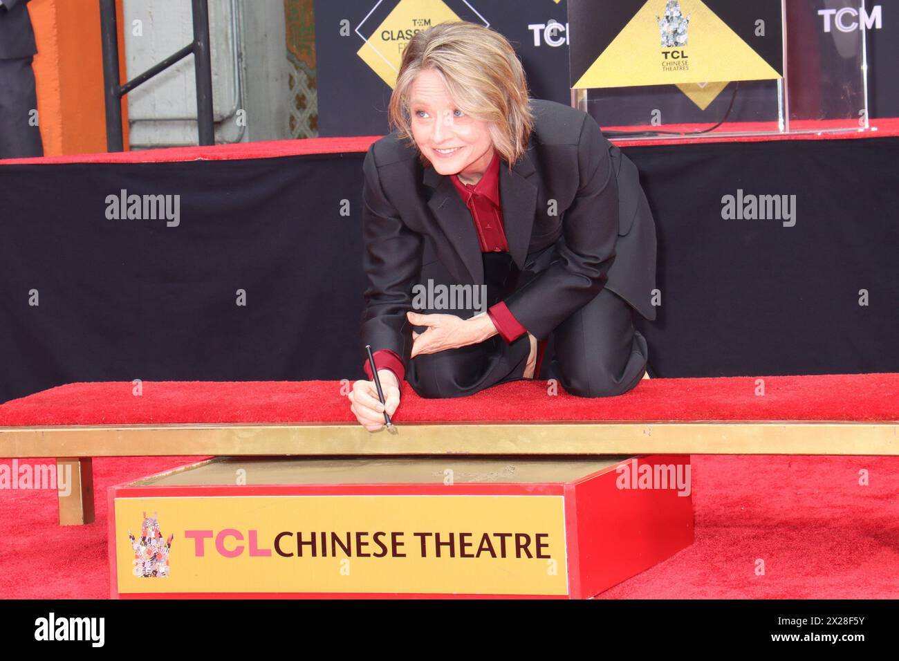 Jodie Foster 04/19/2024 The Hand & Footprint Ceremony honoring Jodie ...