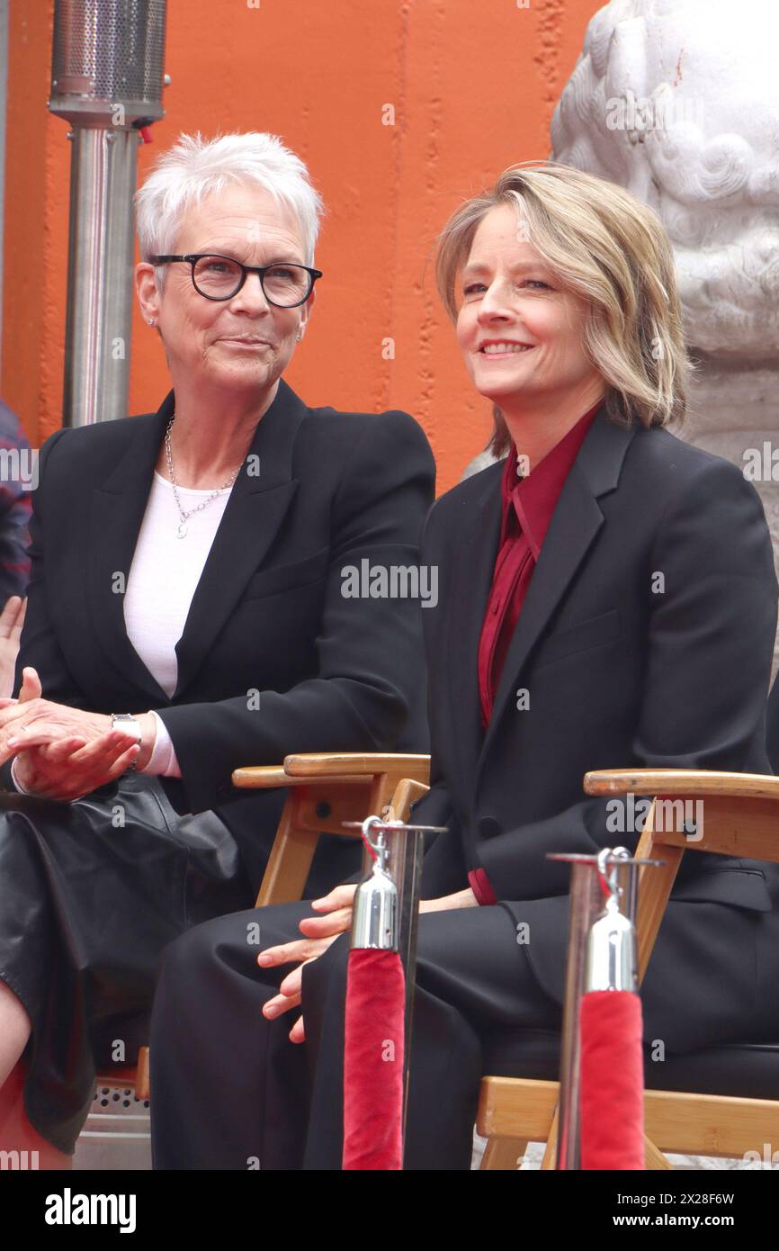 Jamie Lee Curtis, Jodie Foster 04/19/2024 The Hand & Footprint Ceremony ...