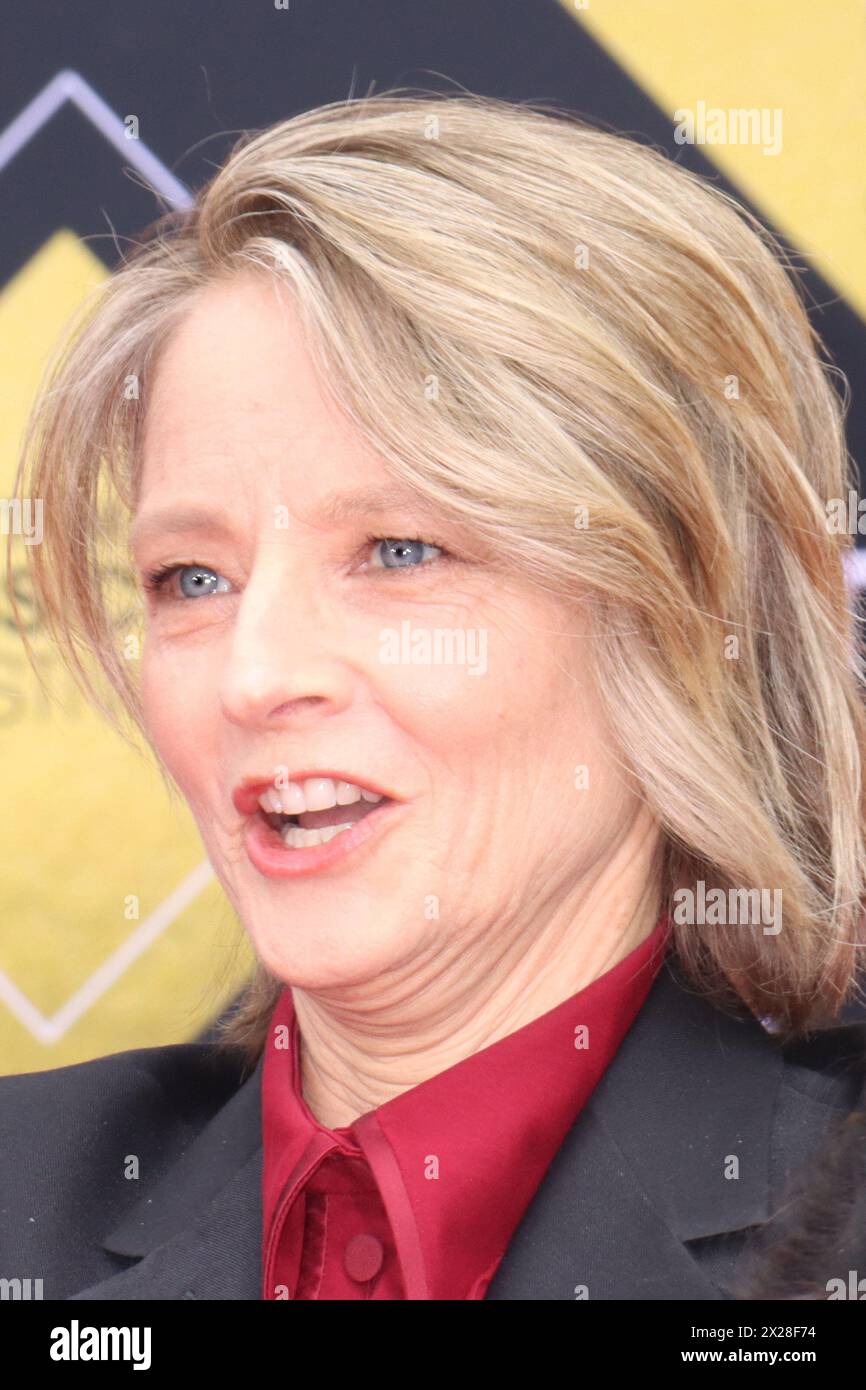 Jodie Foster 04/19/2024 The Hand & Footprint Ceremony honoring Jodie ...