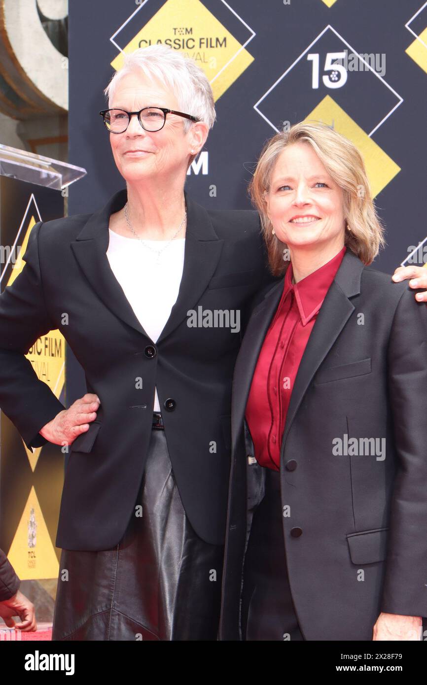 Jamie Lee Curtis, Jodie Foster 04/19/2024 The Hand & Footprint Ceremony ...