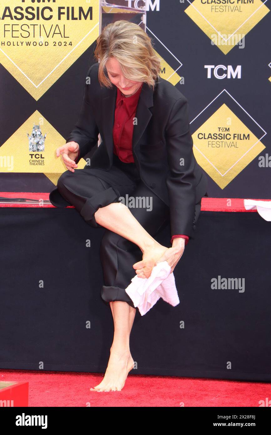 Jodie Foster 04/19/2024 The Hand & Footprint Ceremony honoring Jodie ...