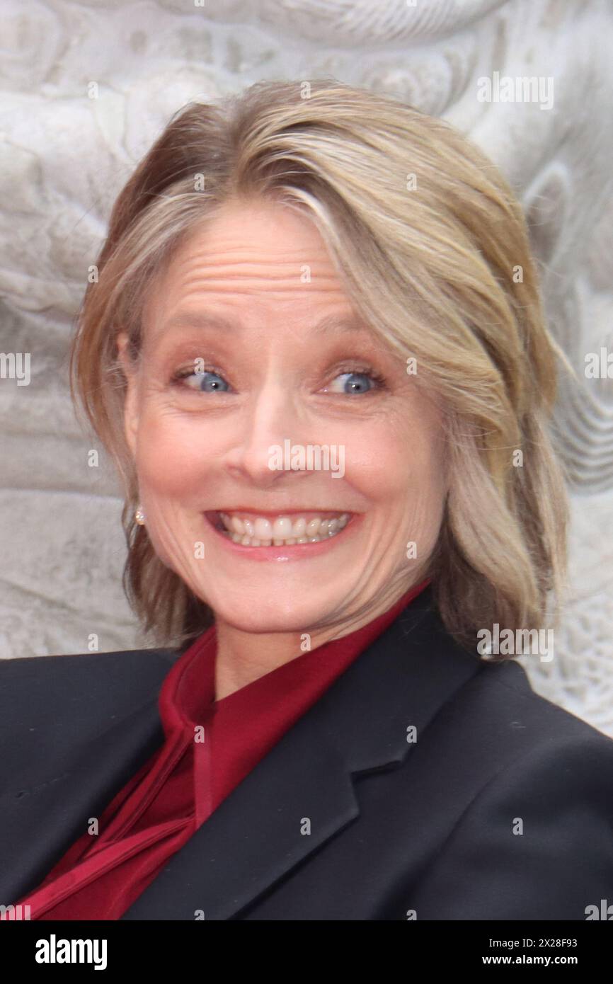 Jodie Foster 04/19/2024 The Hand & Footprint Ceremony honoring Jodie ...