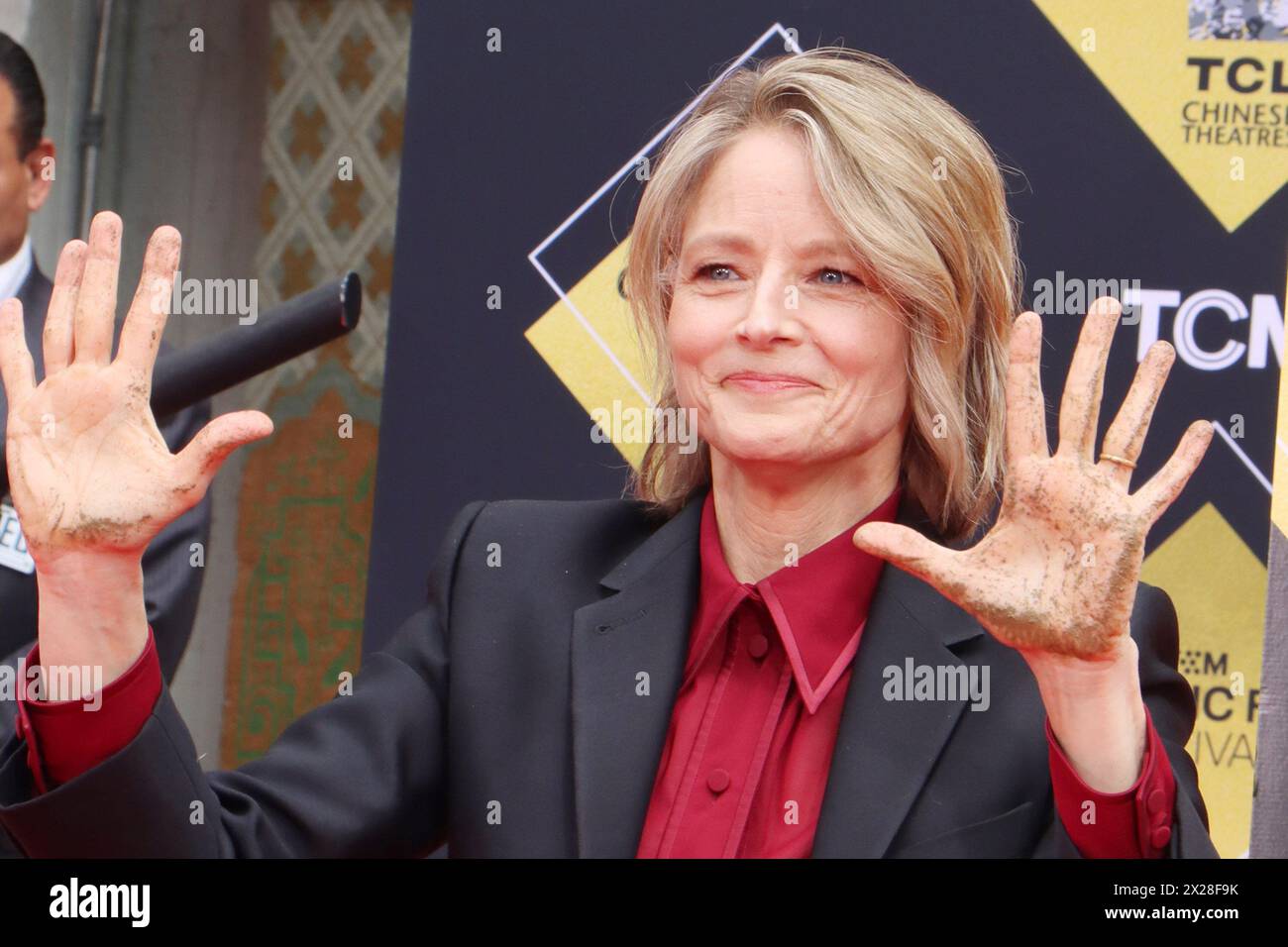 Jodie Foster 04/19/2024 The Hand & Footprint Ceremony honoring Jodie ...