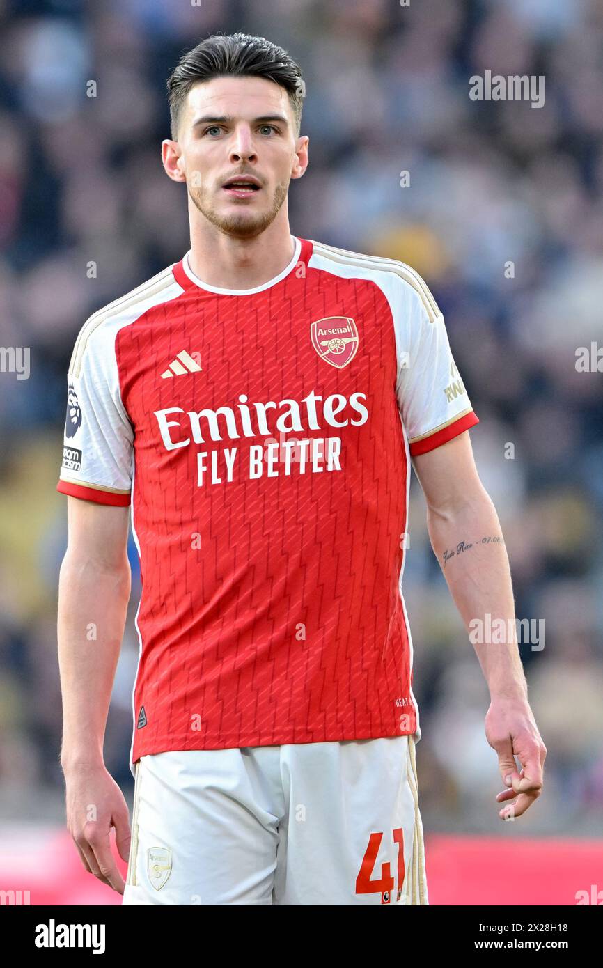 Declan Rice of Arsenal, during the Premier League match Wolverhampton ...