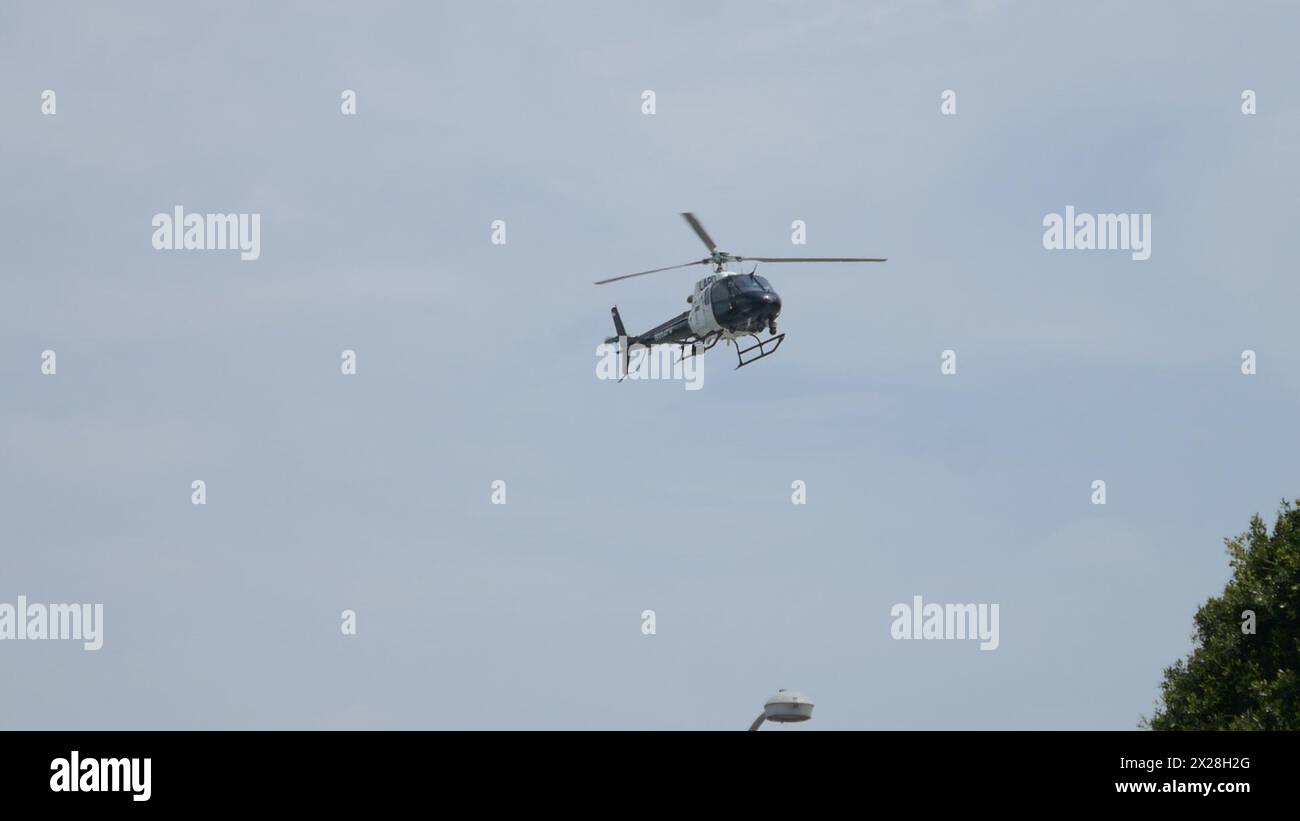 Los Angeles, California, USA 19th April 2024 LAPD Police Helicopter on ...