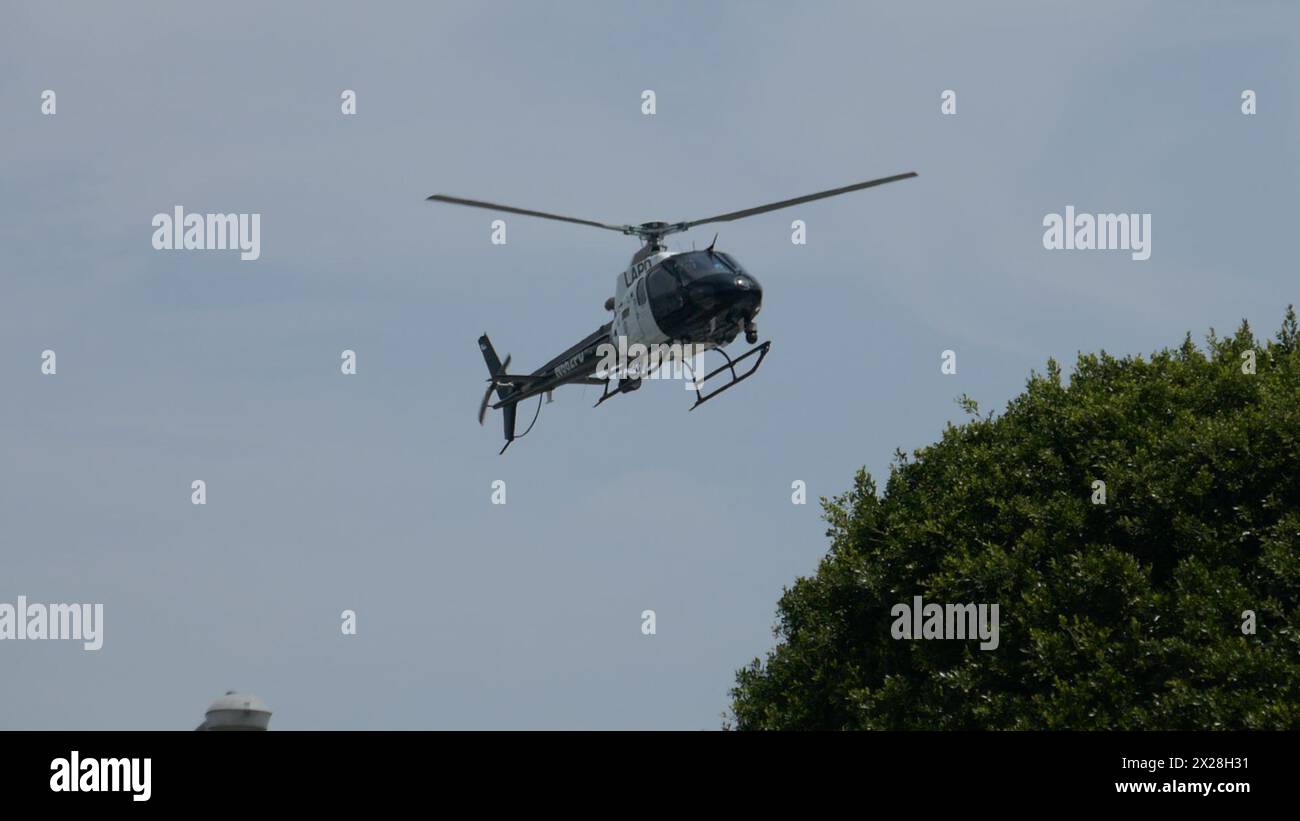 Los Angeles, California, USA 19th April 2024 LAPD Police Helicopter on ...
