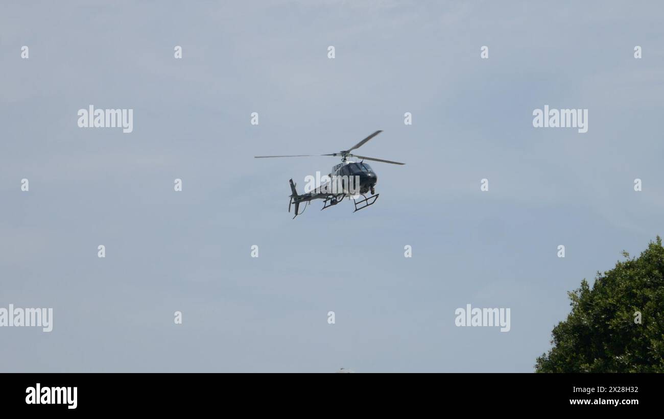 Los Angeles, California, USA 19th April 2024 LAPD Police Helicopter on ...