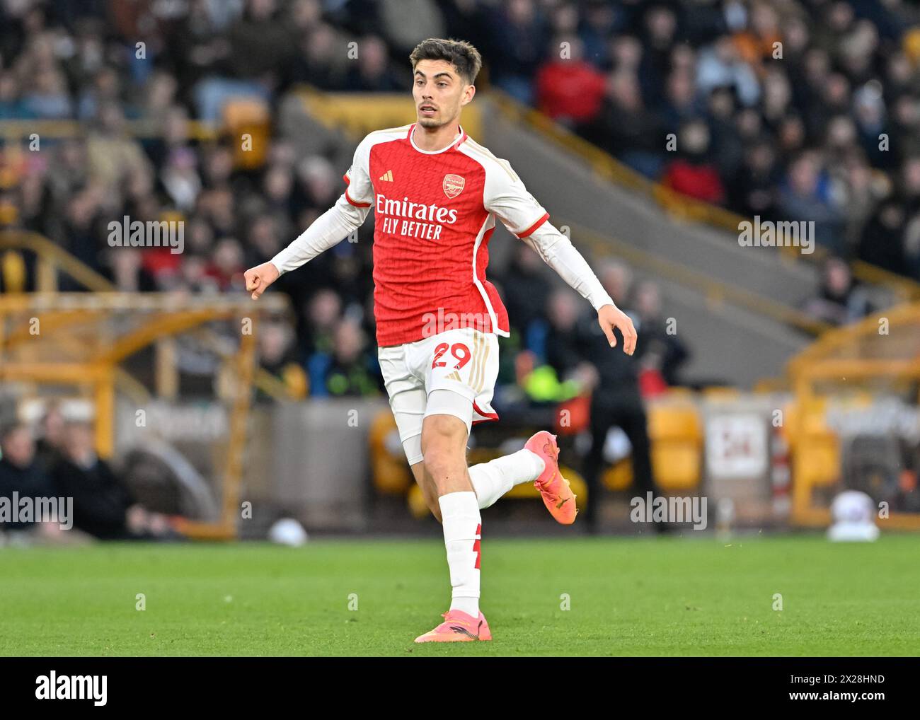 Kai Havertz of Arsenal, during the Premier League match Wolverhampton Wanderers vs Arsenal at ...