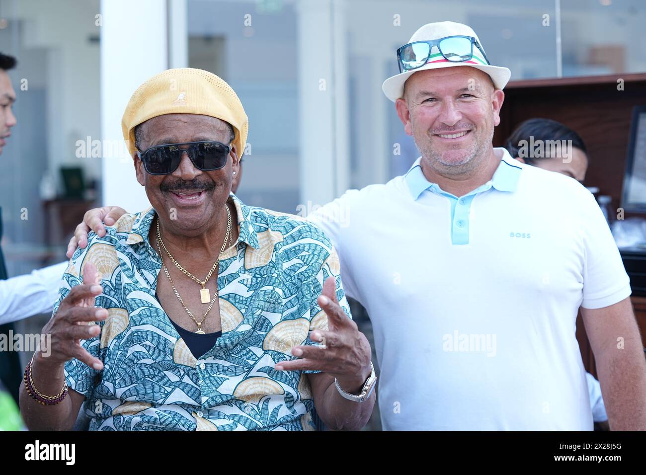 Golf fans at the Qatar Open Amateur Golf Championship at the Doha Golf ...