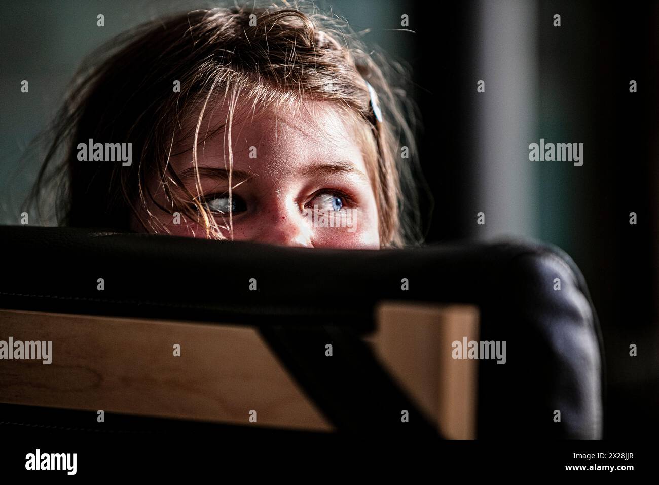Young girl hiding Stock Photo - Alamy