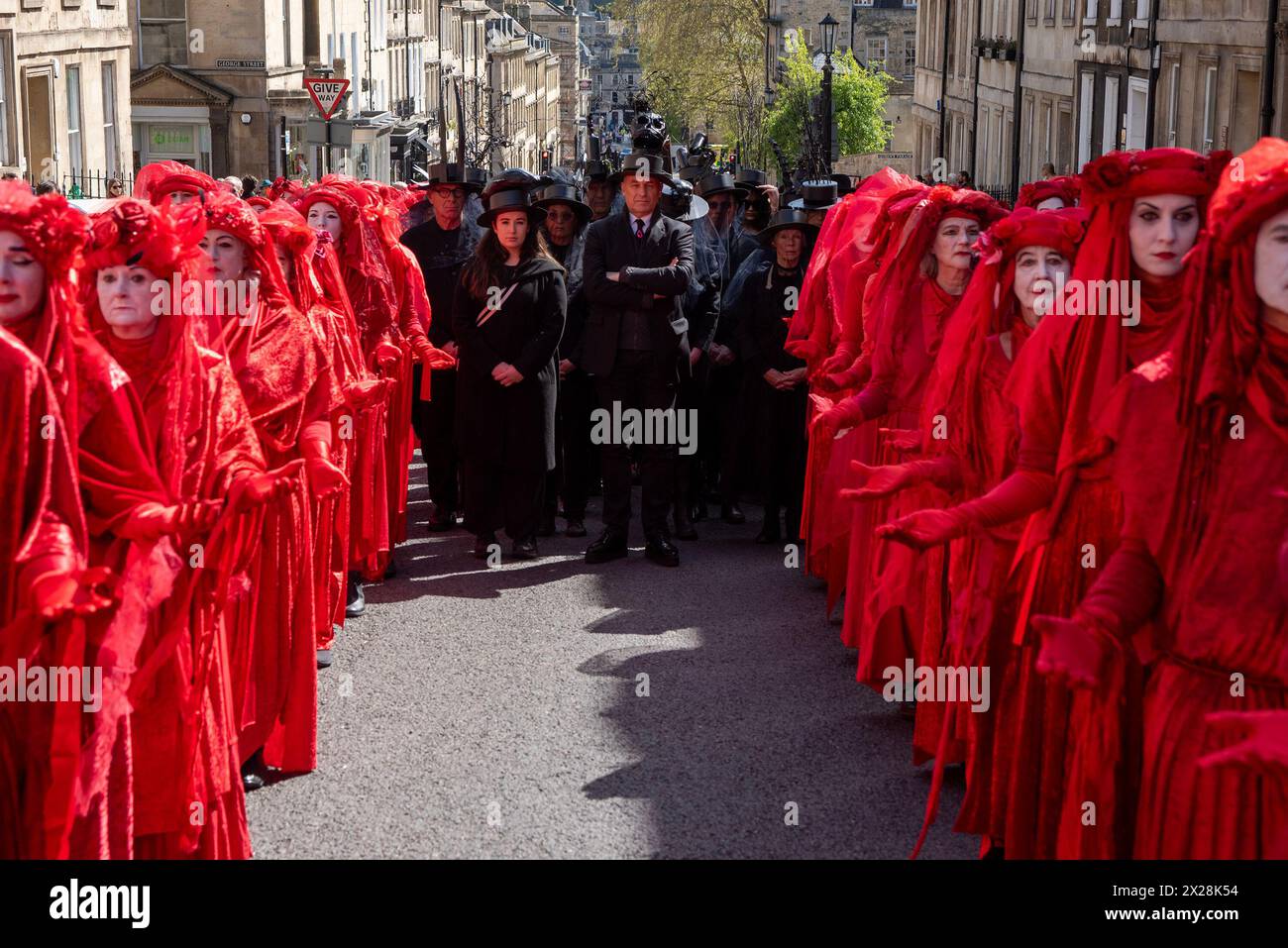 Megan McCubbin and Chris Packham stand among the Red Rebels during the ...