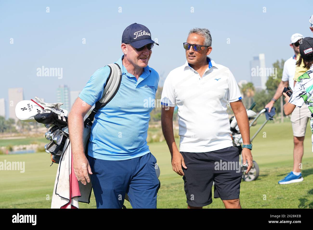 Doha, Qatar. 20th Apr, 2024. Golfers in action at the Qatar Open Amateur Golf Championship at ...