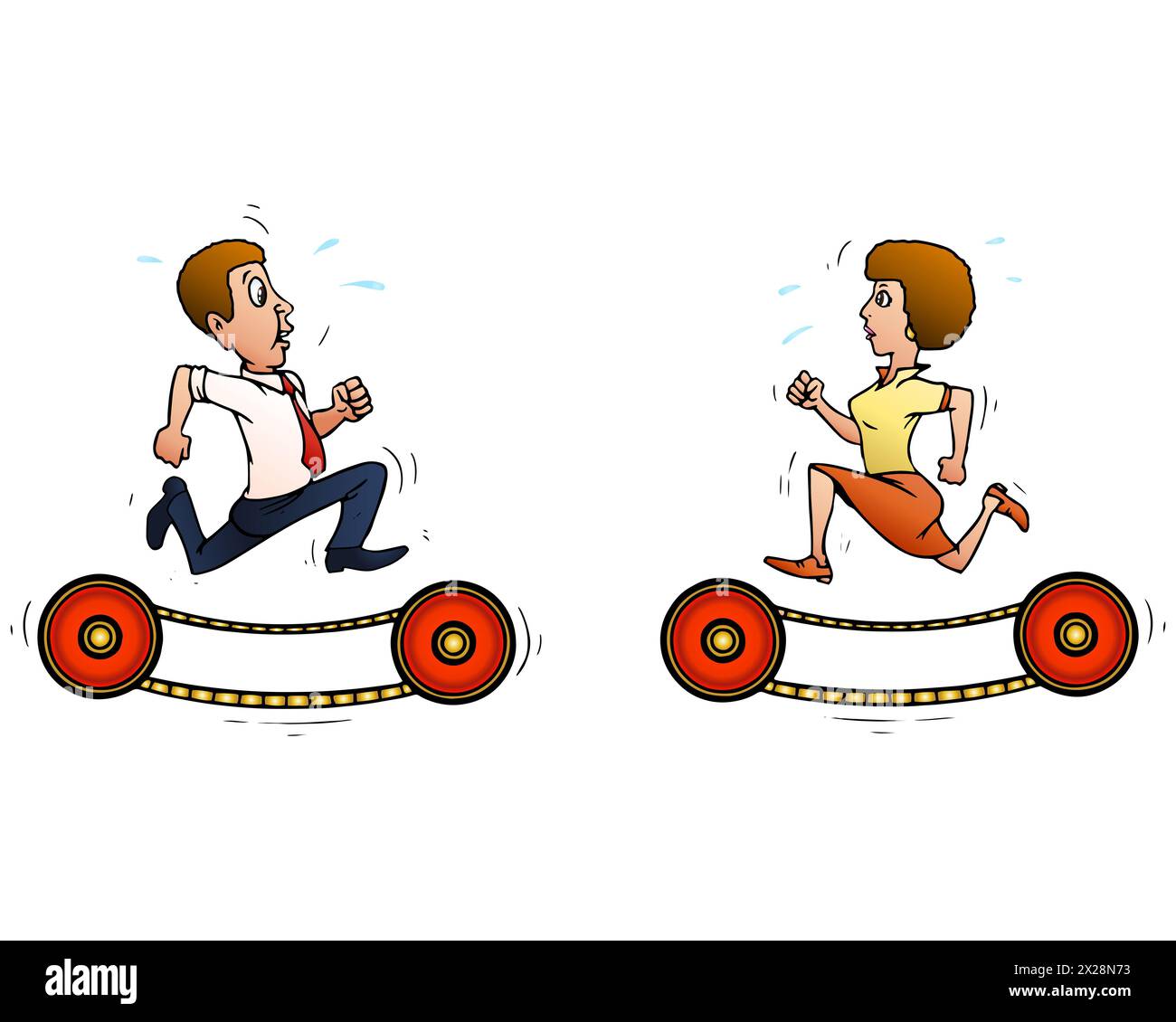 illustration of a rat race employee on isolated white background Stock ...