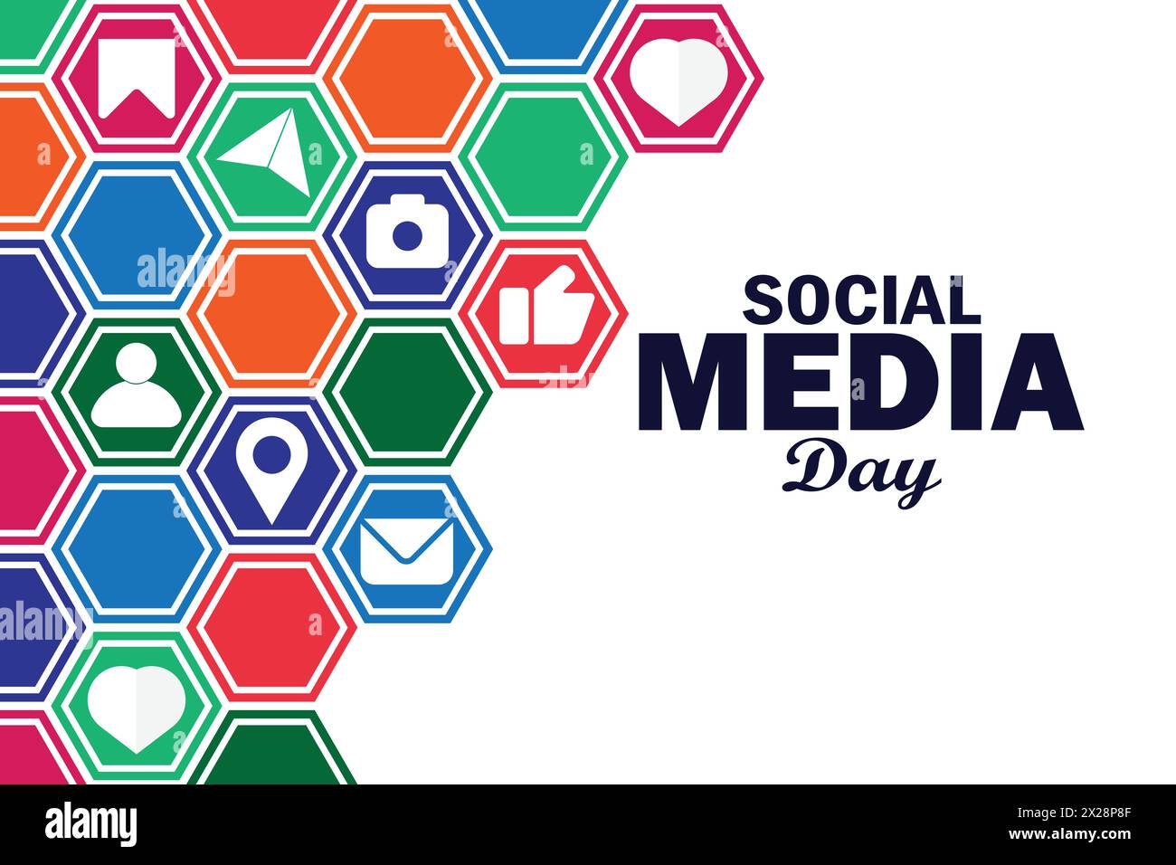 Social Media Day. Holiday concept. Template for background, banner ...