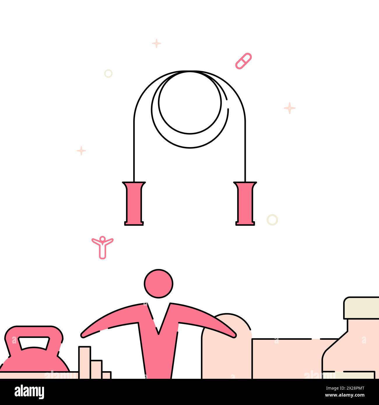 Jump ropes Stock Vector Images - Alamy