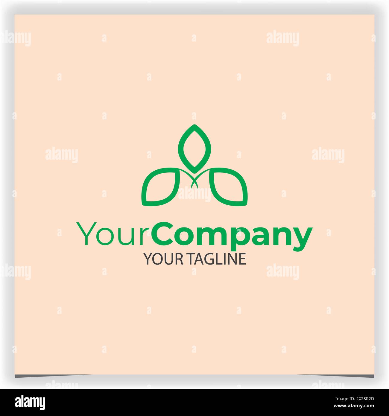 Vector leaves logo design template Stock Vector Image & Art - Alamy