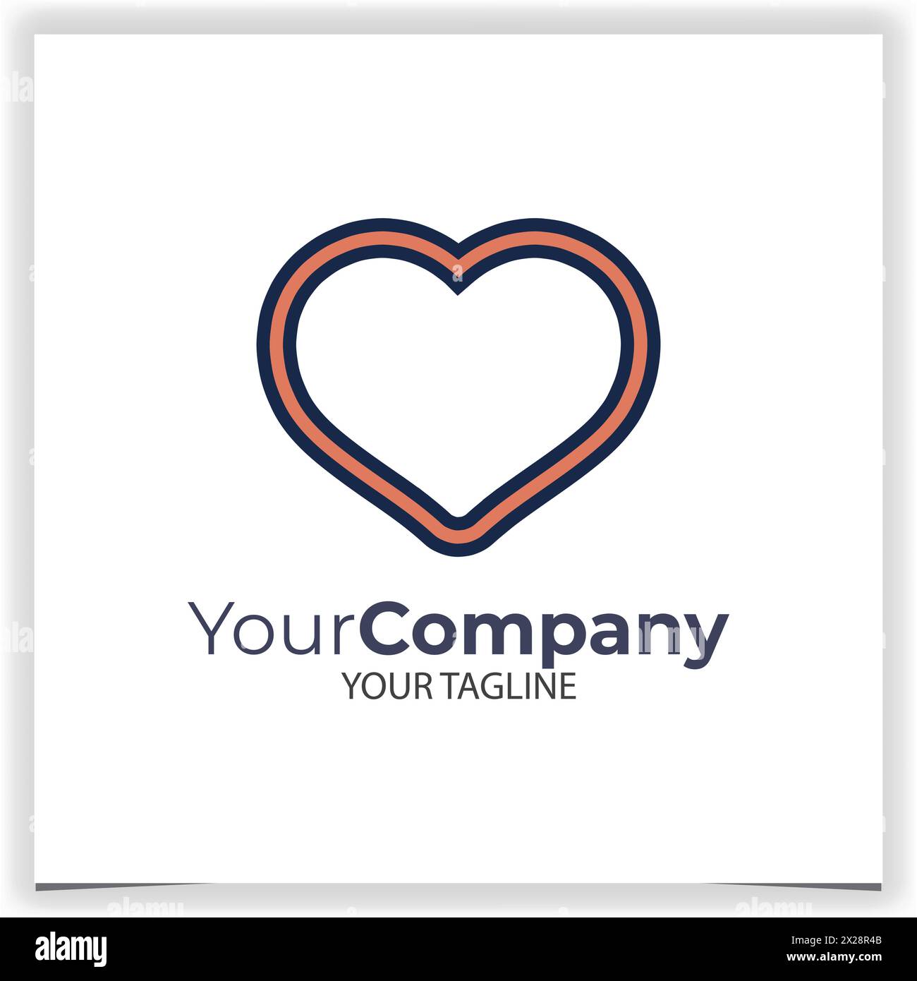 Vector heart logo design template Stock Vector Image & Art - Alamy