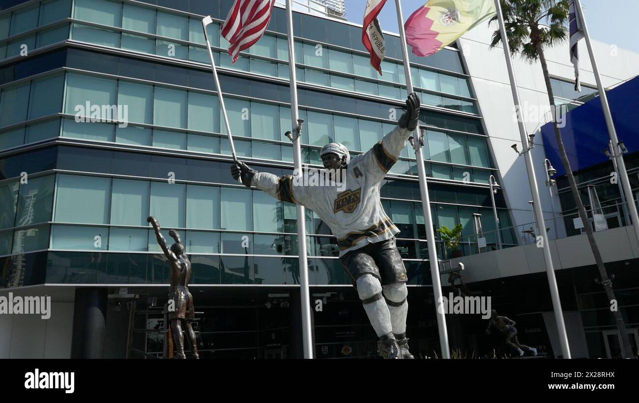 Los Angeles, California, USA 19th April 2024 Luc Robitaille Statue at ...