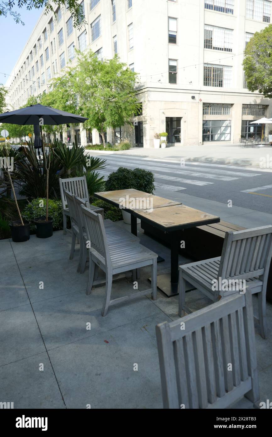 Los Angeles, California USA 19th April 2024 Pizzeria Bianco in The Row ...