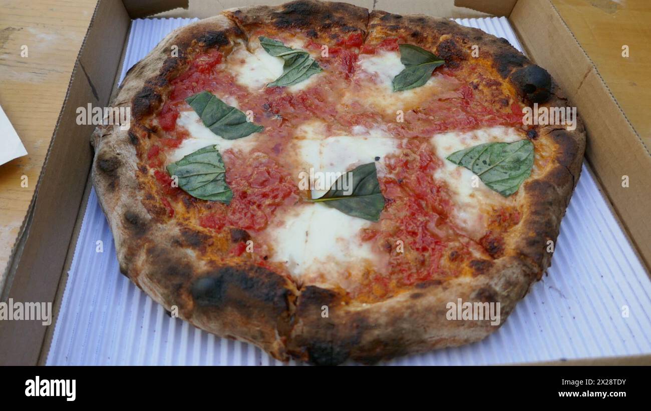 Los Angeles, California USA 19th April 2024 Margherita Pizza at ...