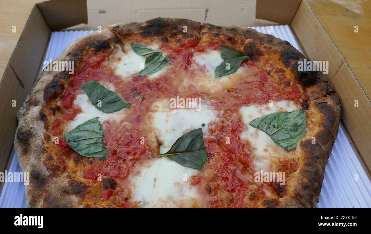 Los Angeles, California USA 19th April 2024 Margherita Pizza at ...