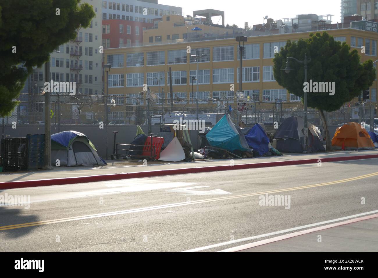 Los Angeles, California, USA 19th April 2024 Homeless Tents Camps on ...
