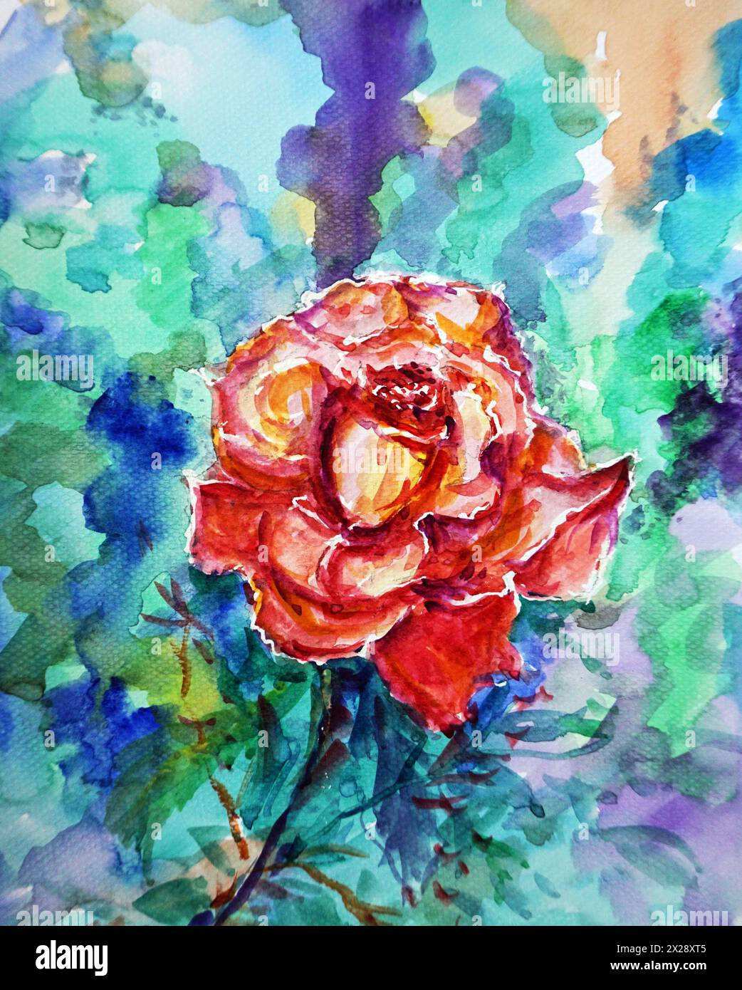 abstract color backgrounds for design art watercolor painting rose ...