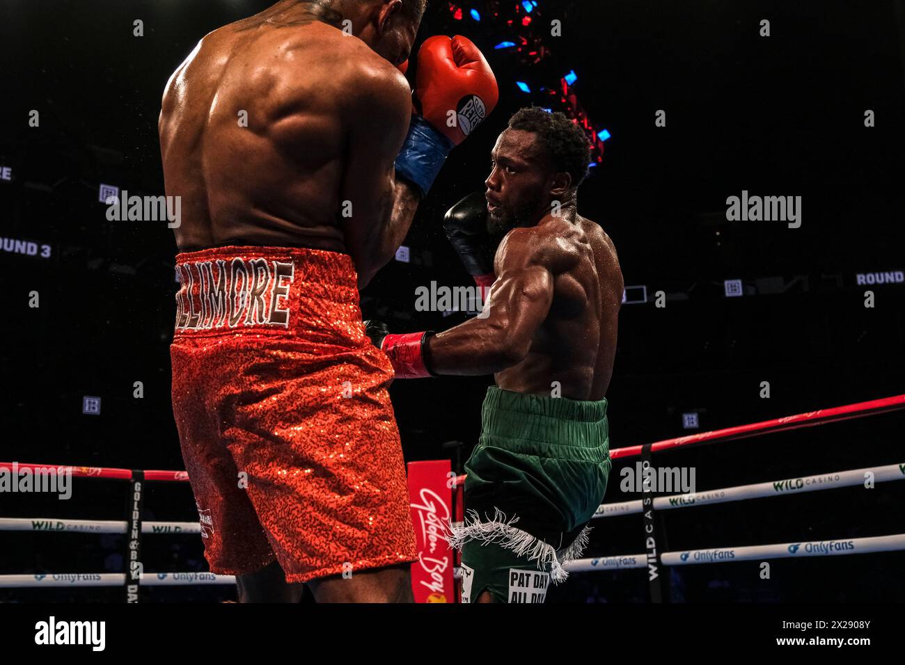 Brooklyn, USA. 20th Apr, 2024. Action between junior middleweights ...