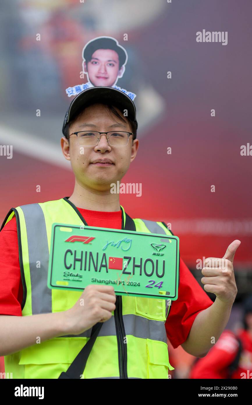 Shanghai, China. 21st Apr, 2024. spectators, fans, fan club during the Formula 1 Lenovo Chinase ...