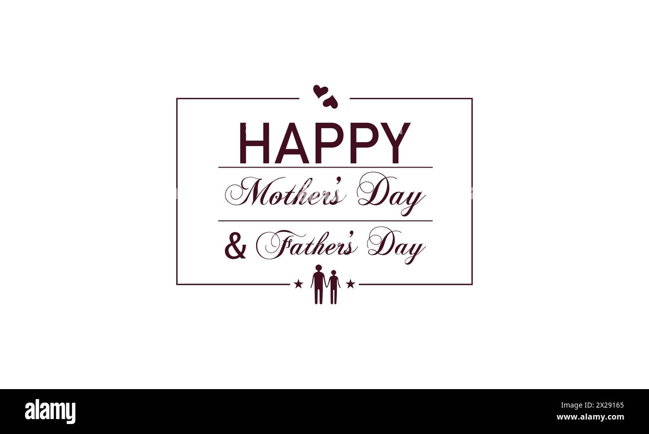 Modern and Stylish Text Illustration for Mother's Day and Father's Day ...