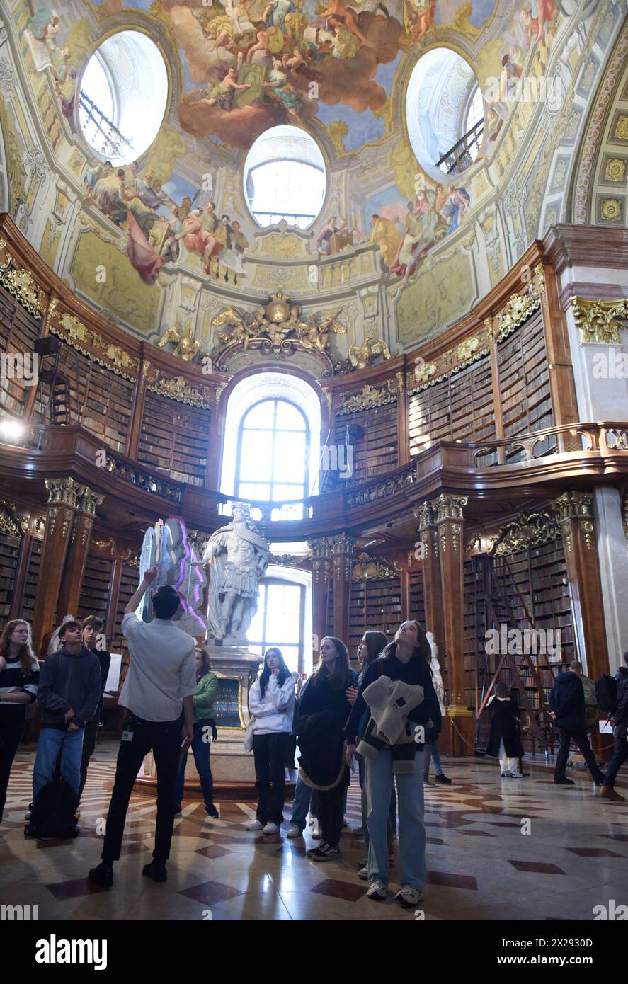 Vienna, Austria. 19th Apr, 2024. People visit the State Hall of the ...