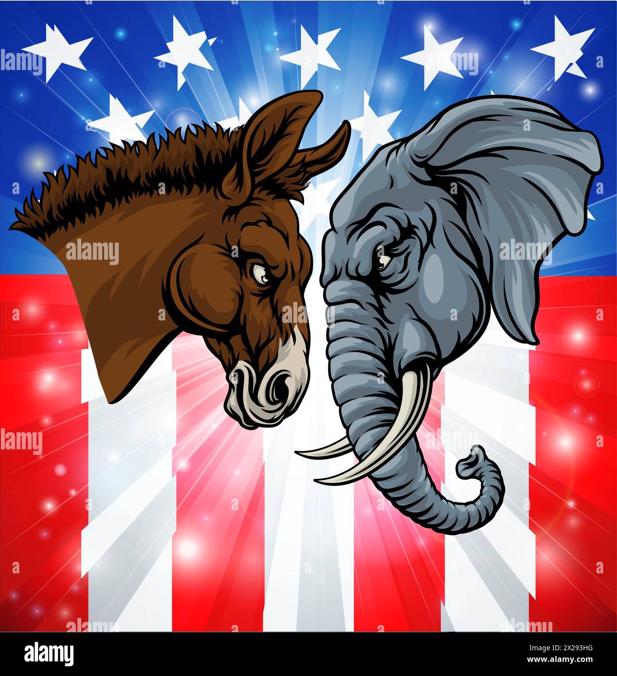 Donkey and elephant fighting hi-res stock photography and images - Alamy