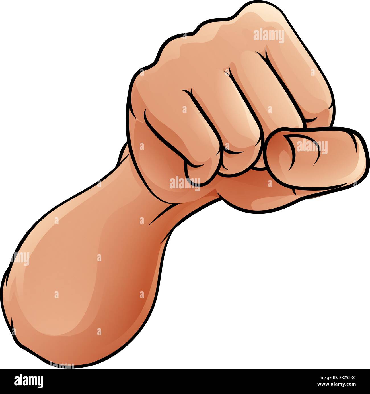 Fist Punching Front Hand Knuckles Cartoon Stock Vector Image & Art - Alamy