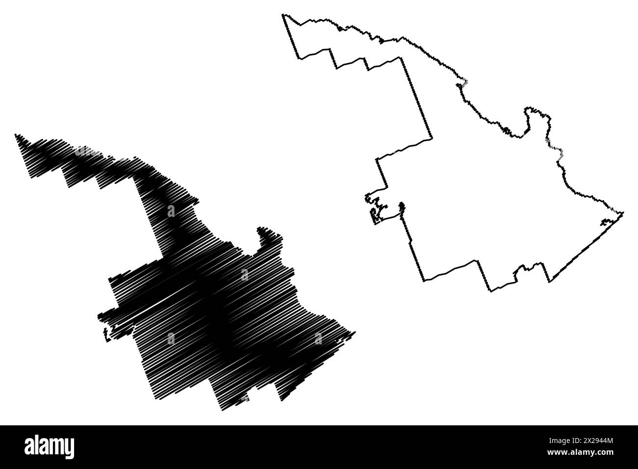 Renfrew County (Canada, Ontario Province, North America) map vector ...