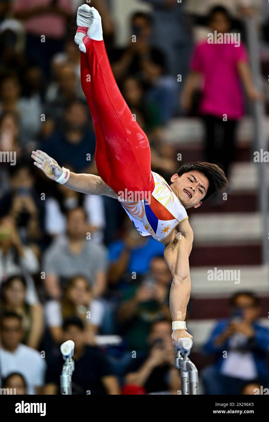 Doha, Qatar. 20th Apr, 2024. Carlos Edriel Yullo of the Philippines ...