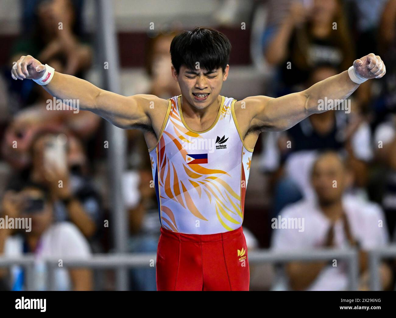 Doha, Qatar. 20th Apr, 2024. Carlos Edriel Yullo of the Philippines ...
