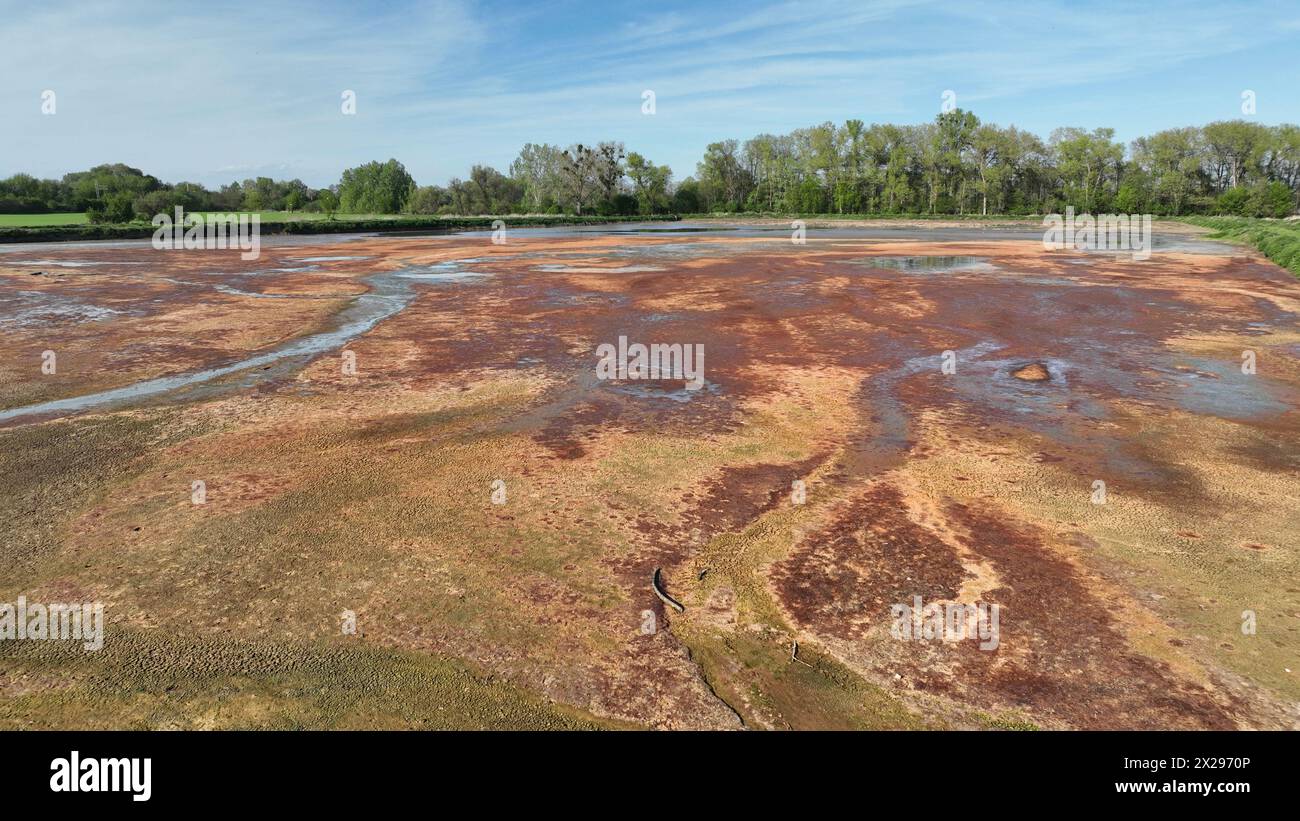 Waste dump toxic aerial drone factory sugarcane manufacturing mill ...