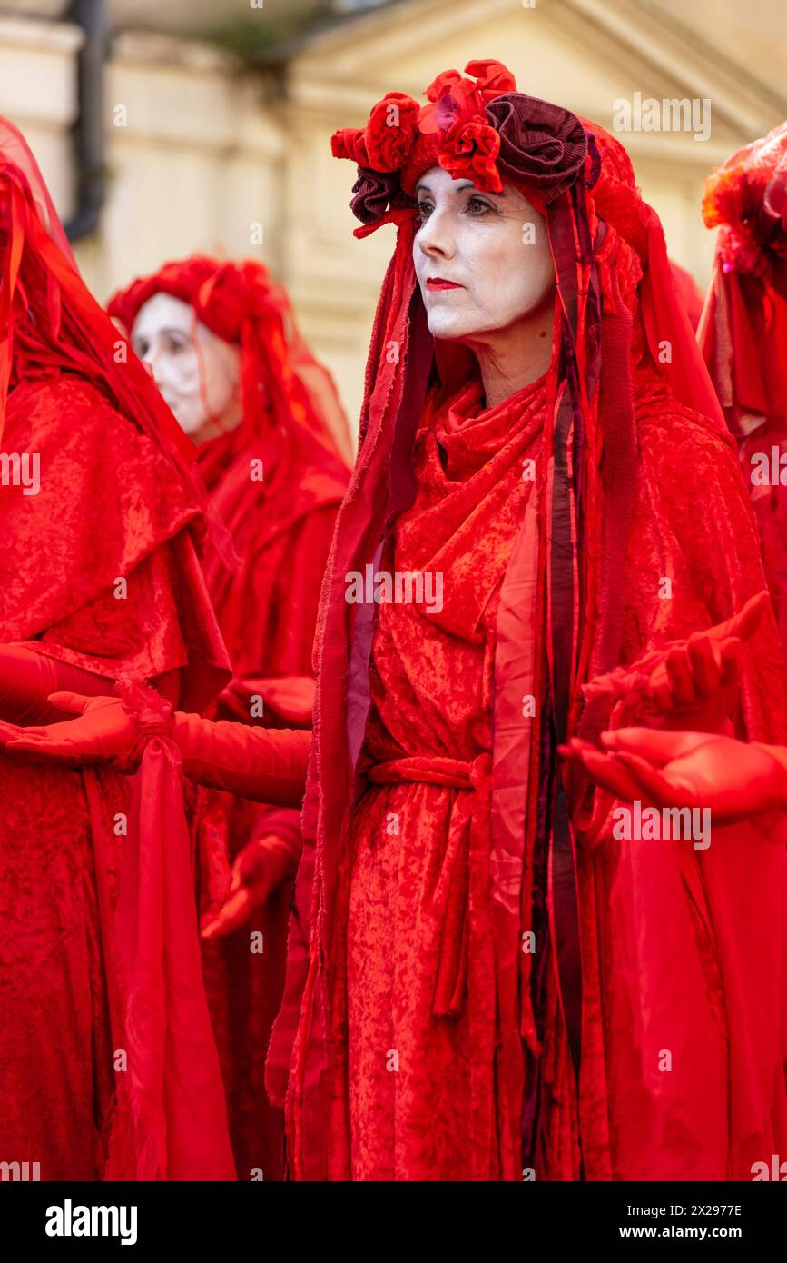 London, UK. 20 April 2024. ‘The Funeral for Nature’ procession in Bath ...