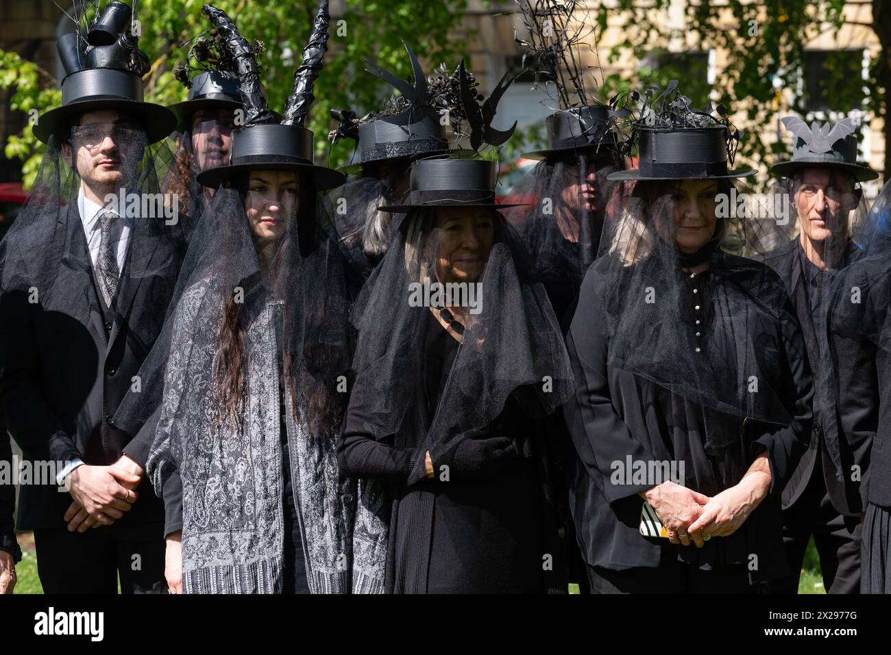 London, UK. 20 April 2024. ‘The Funeral for Nature’ procession in Bath ...