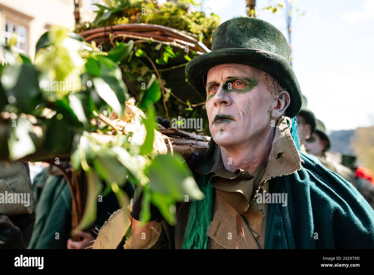 London, UK. 20 April 2024. ‘The Funeral for Nature’ procession in Bath ...