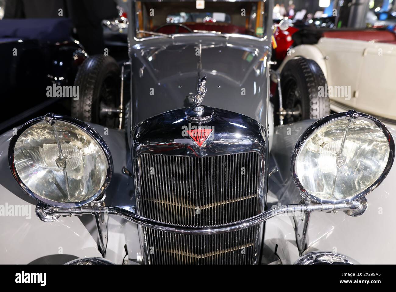 Bucharest, Romania - April 21, 2024: Details with the front part and ...